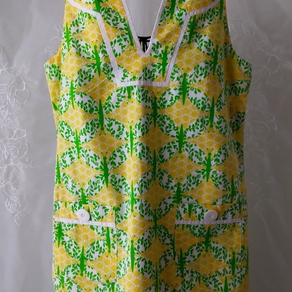 Lilly Pulitzer | Dresses | Lilly Pulitzersoft Yellowgreen Dragonfly ...